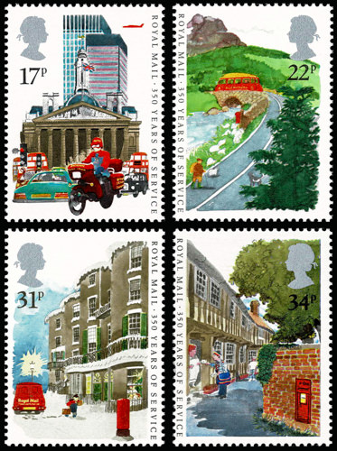 1985 Royal Mail Public Postal Service, 350 Years