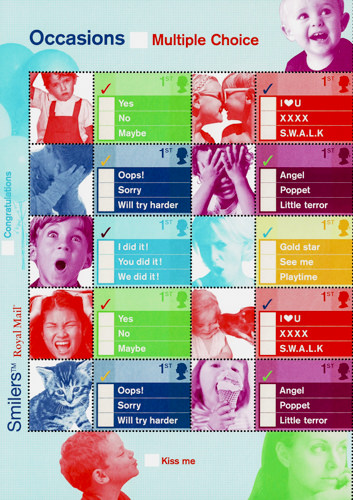 2003 Smilers Occasions Half Sheet with Labels (Half supplied may vary ...